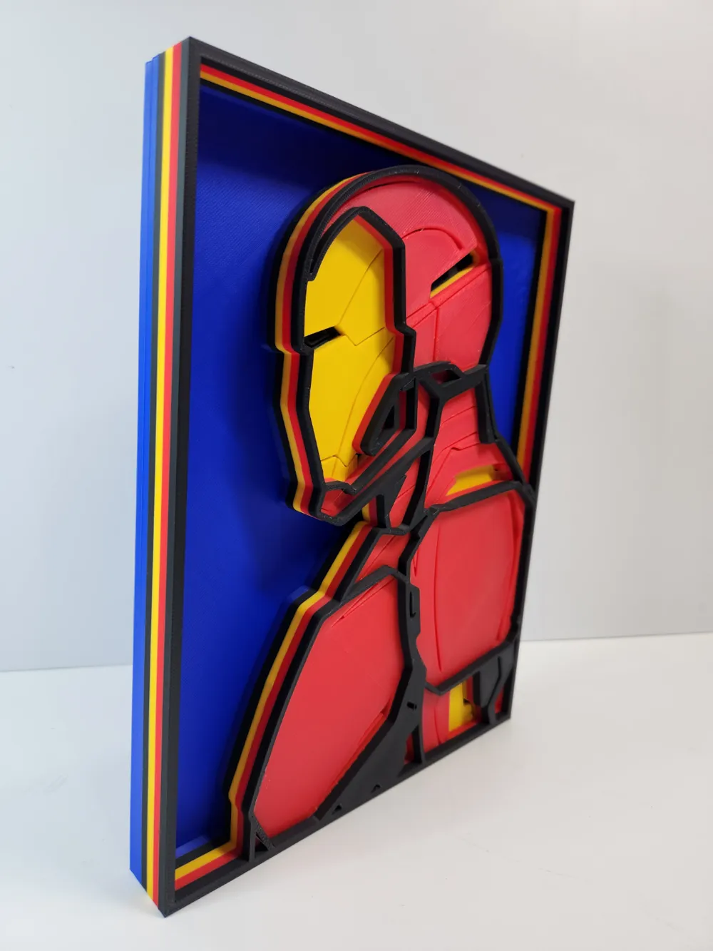 Iron Man - 4 Color- 6 Layer Shadowbox by Jamboodle - MakerWorld