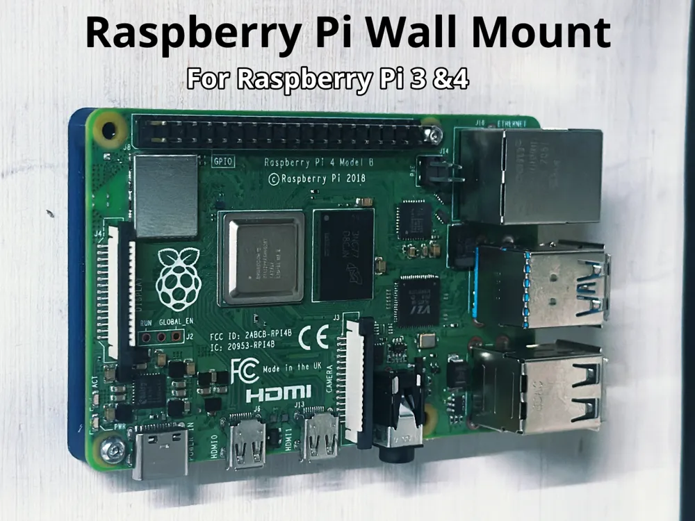 Raspberry Pi Wall Mount. Raspberry Pi 3 and 4. by Snail - MakerWorld