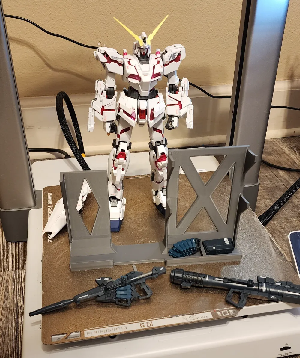 Gundam Unicorn Armory Stand by digitallyforgeddesigns MakerWorld ...