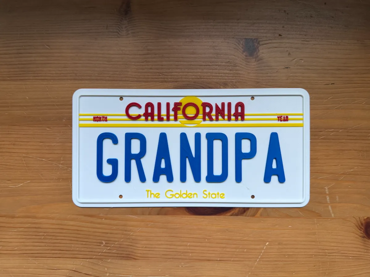 Grandpa License Plate by Gee MakerWorld: Download Free 3D Models