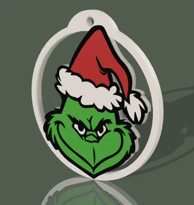 The Grinch / Christmas Ornament / Lithophane by 3D Prints This Week ...