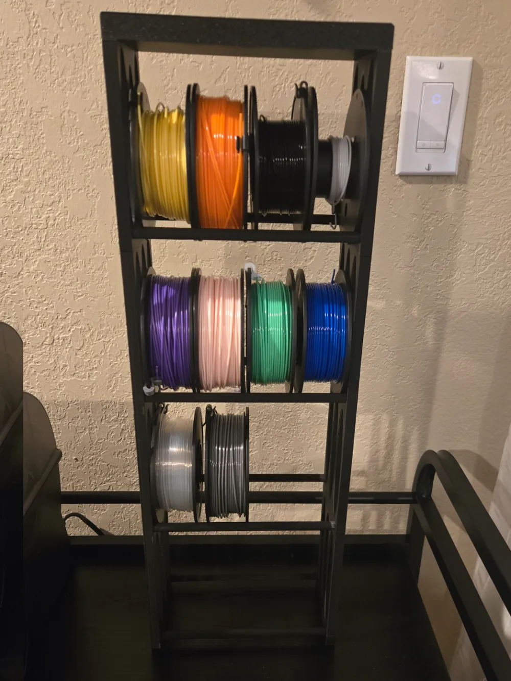 Mini Filament Rack 250g-200g / ~120mm spools - Free 3D Print Model ...