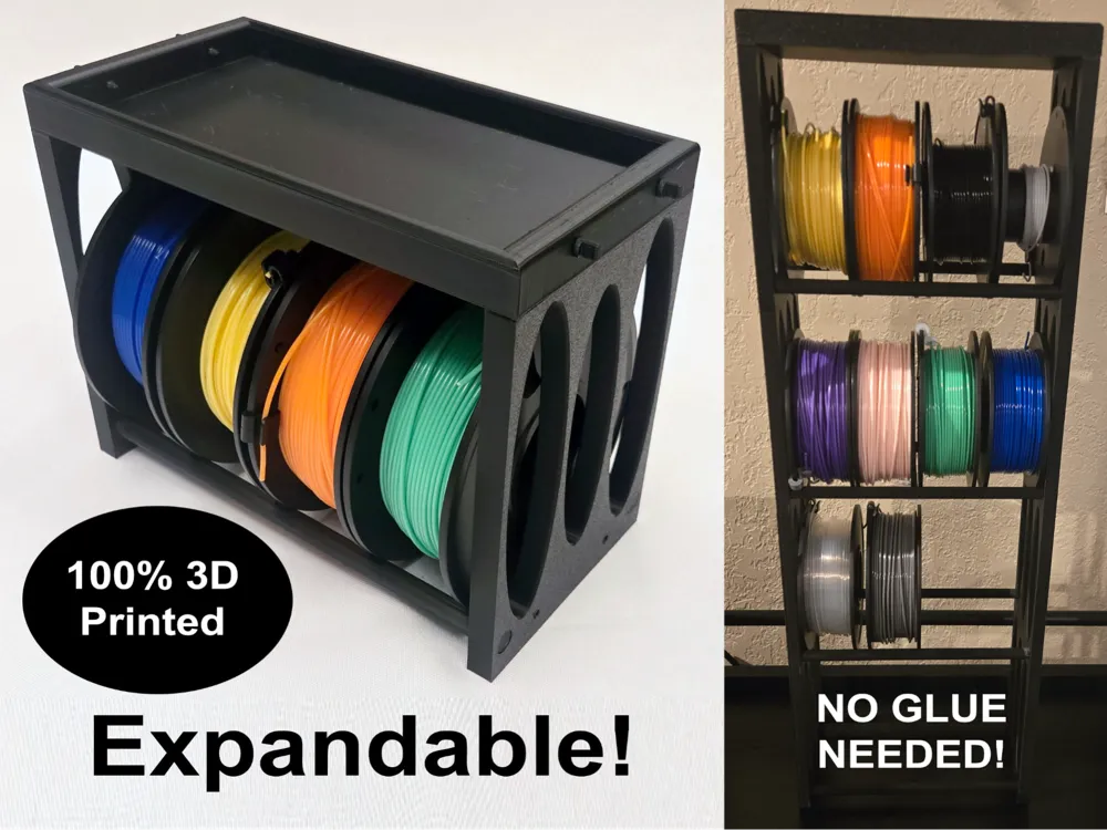 Mini Filament Rack 200g / ~120mm spools by robrmg - MakerWorld