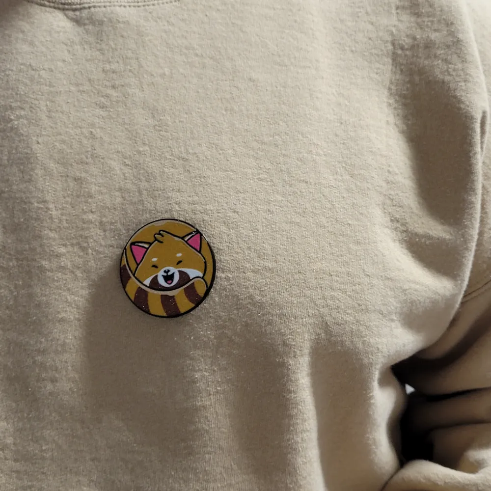 Red Panda Badge Button, Magnetic Pin by kabendesign - MakerWorld