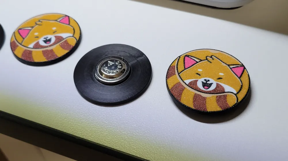 Red Panda Badge Button, Magnetic Pin by kabendesign - MakerWorld