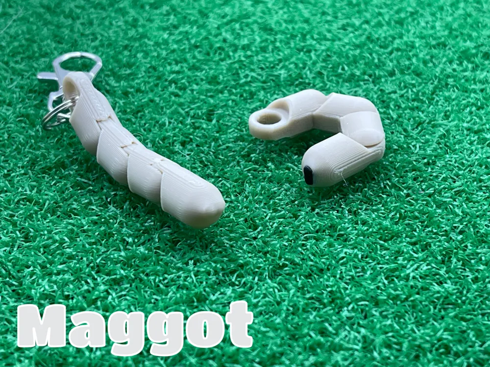 Maggot - Articulated Fidget Toy & Keychain by MalcTheOracle - MakerWorld