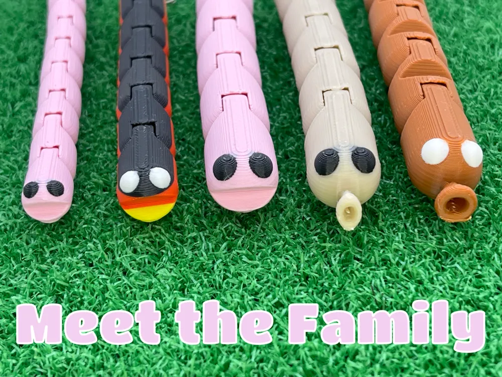 Maggot - Articulated Fidget Toy & Keychain by MalcTheOracle - MakerWorld