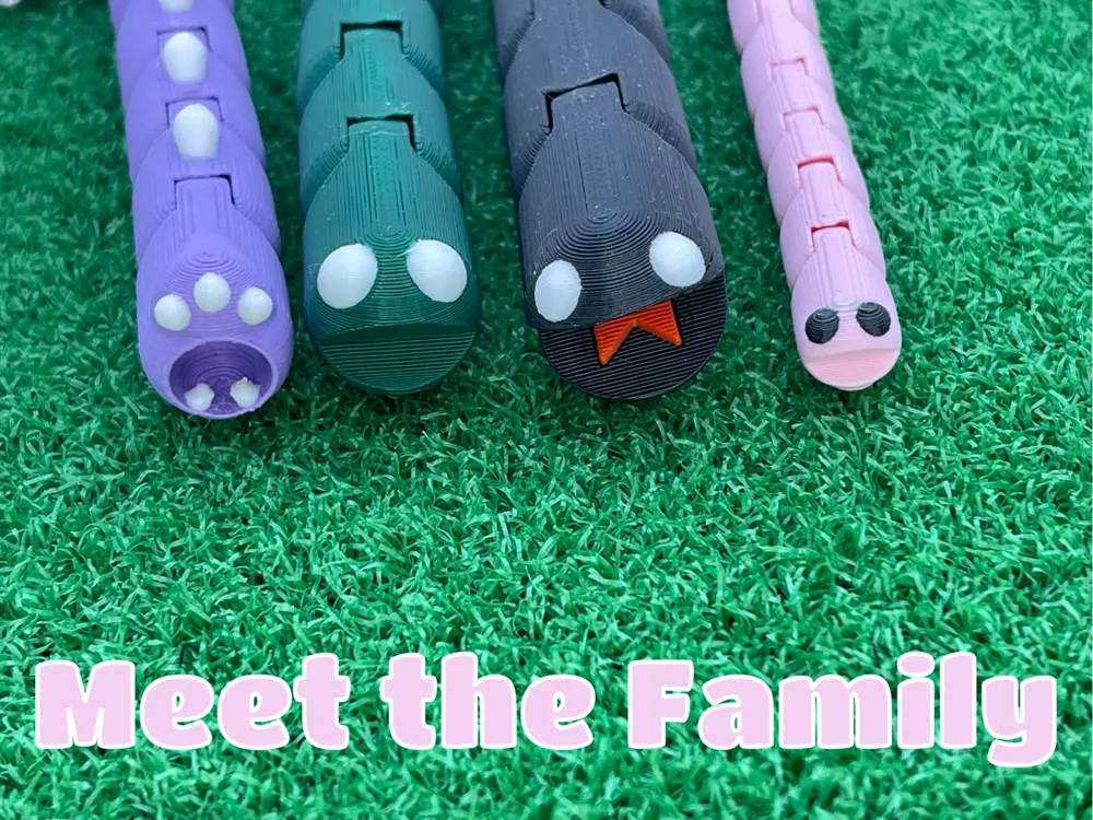 Maggot - Articulated Fidget Toy & Keychain by MalcTheOracle - MakerWorld