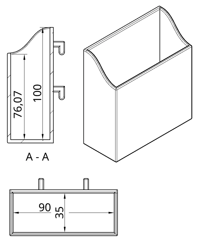Skadis Box internal dimensions 90x35-76/100 - Free 3D Print Model ...