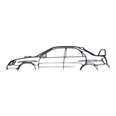 SUBARU WRX STI (VA) silhouette wall art by cruse2382 - MakerWorld