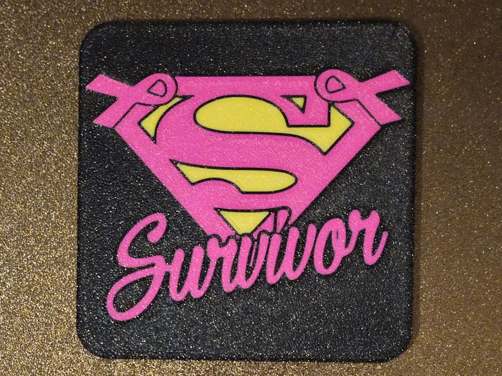 Cancer Supergirl Survivor Coaster by neilault MakerWorld: Download Free ...