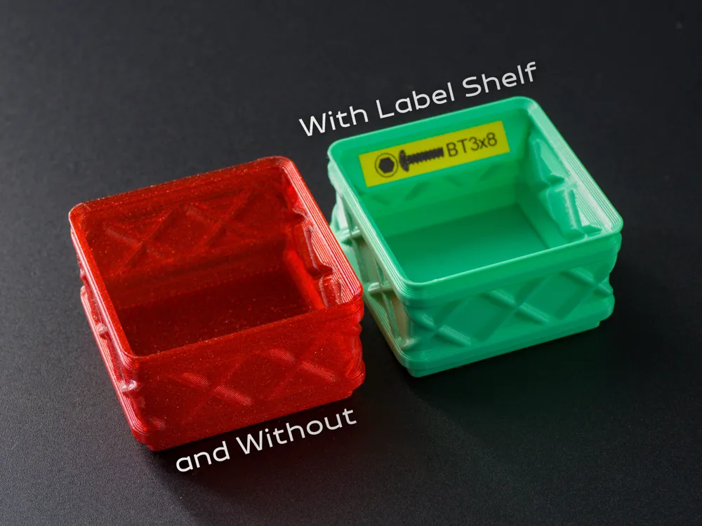 Gridfinity 1x1 Vase Mode Bins with Label Option - Free 3D Print Model ...
