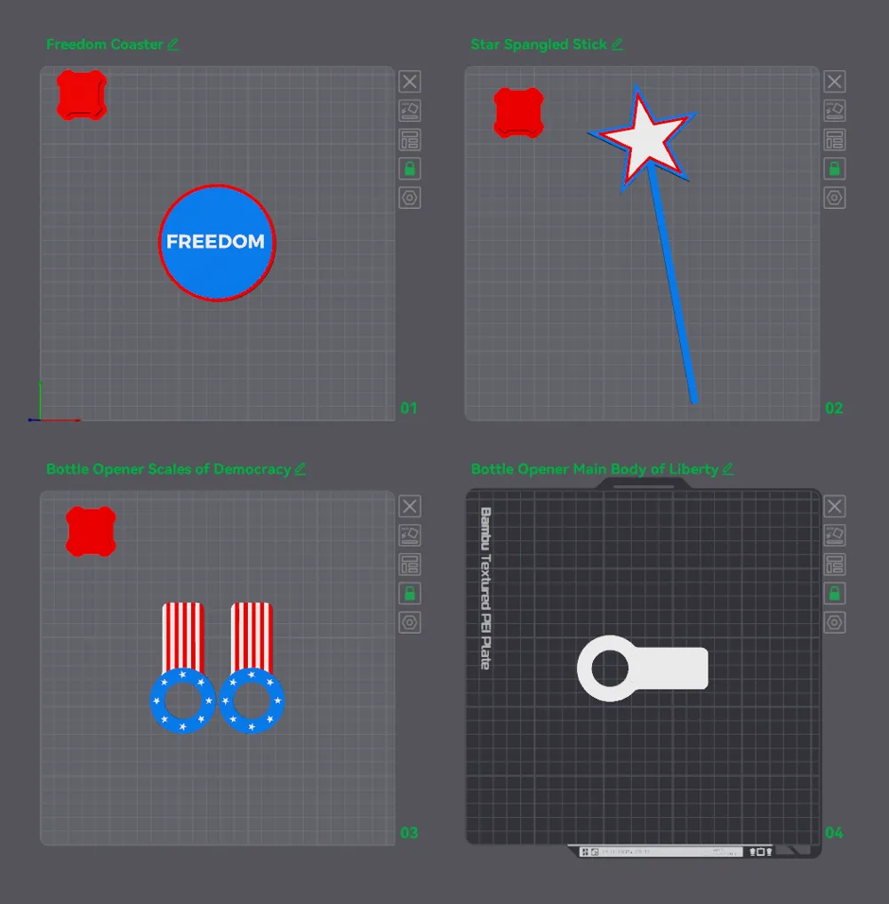 Fourth of July Party Pack Remixed by BallisticTurtle MakerWorld ...