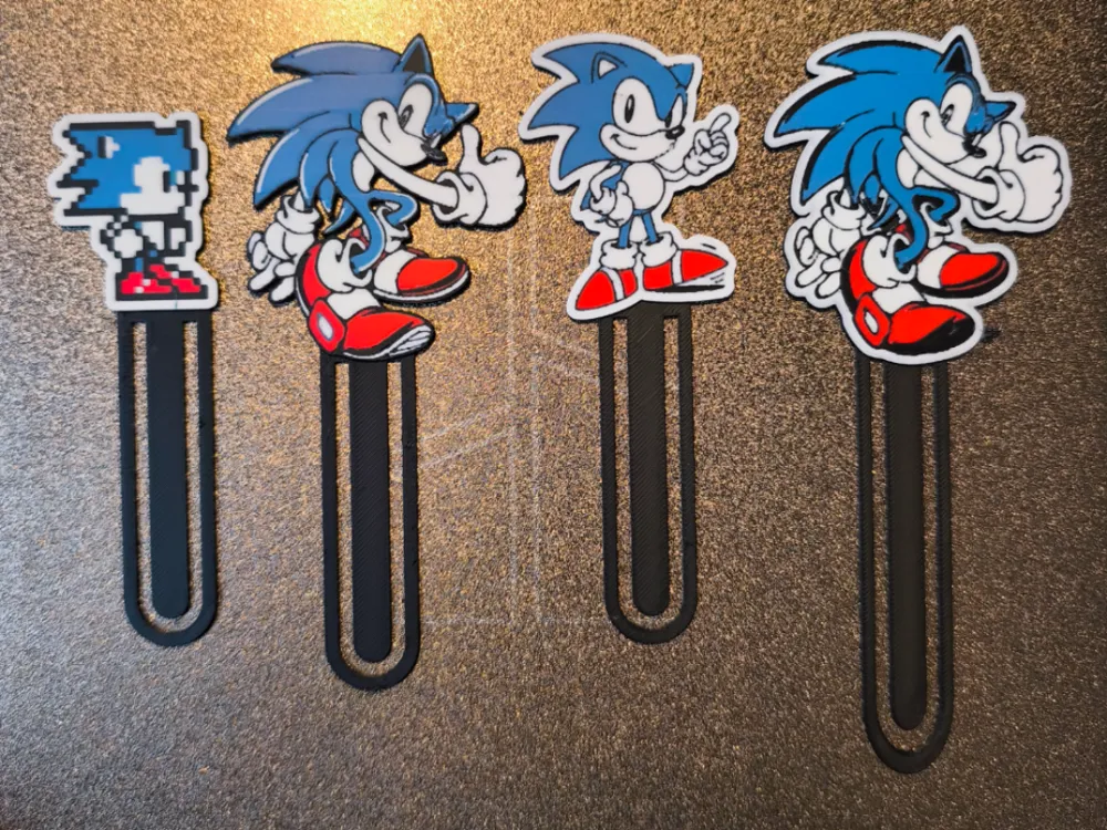 Sonic the Hedgehog Bookmarks x4 by Spennolio - MakerWorld