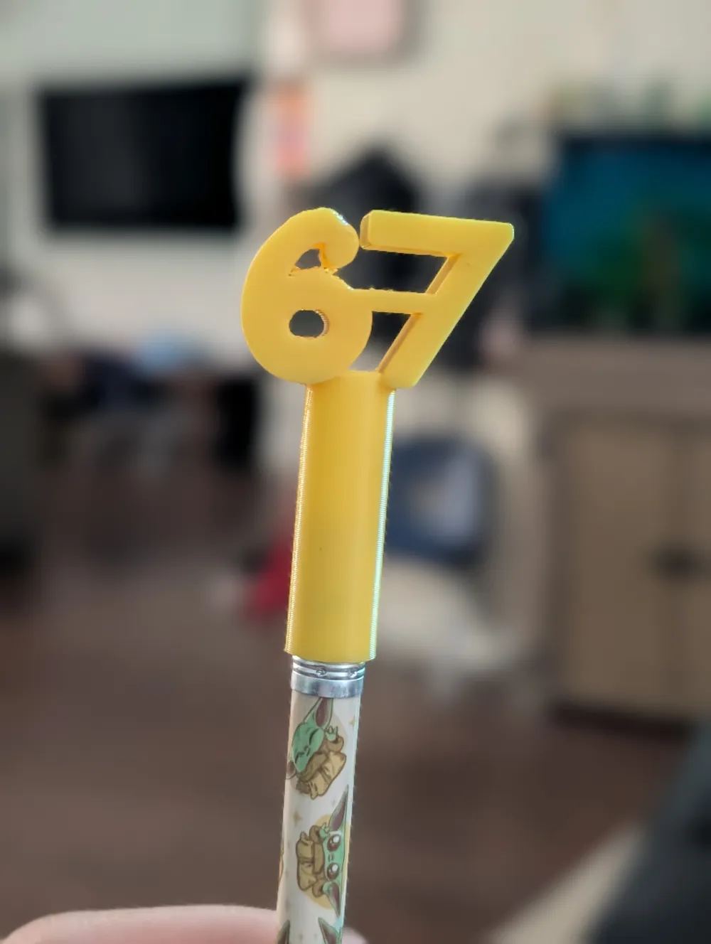 6-7 Pencil Topper Round Base - Free 3D Print Model - MakerWorld