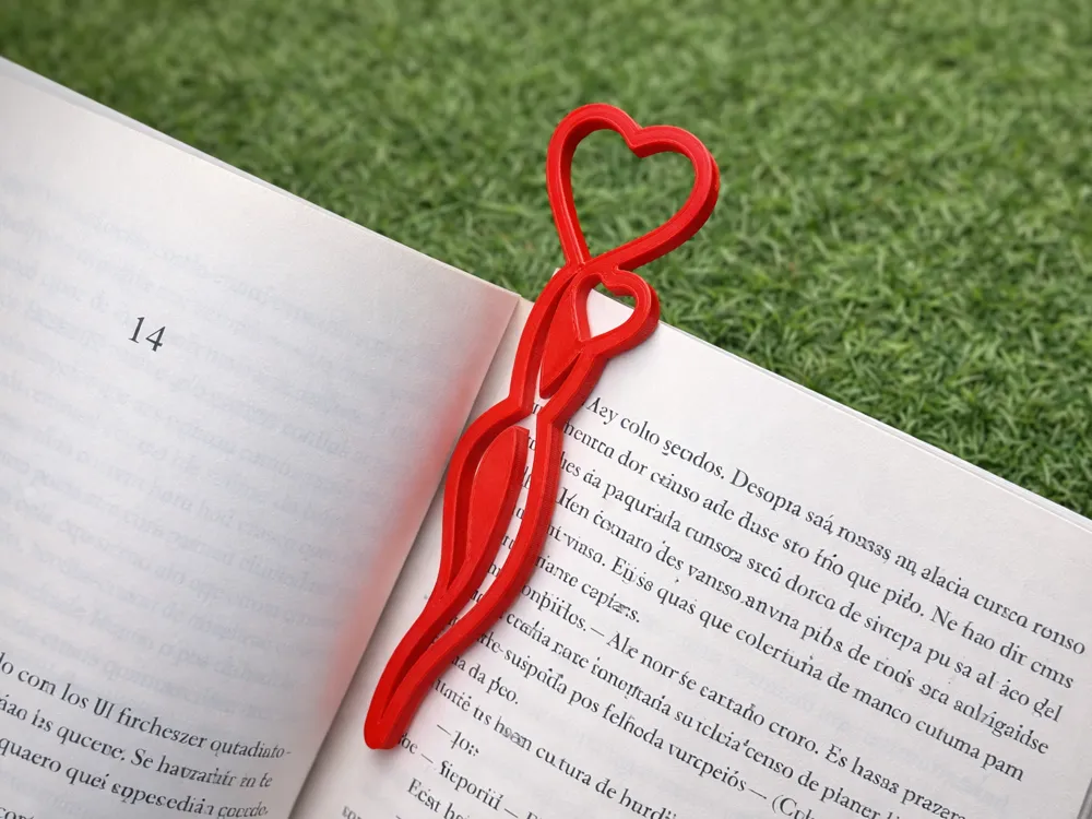 Heart-shaped Bookmark - Free 3D Print Model - MakerWorld
