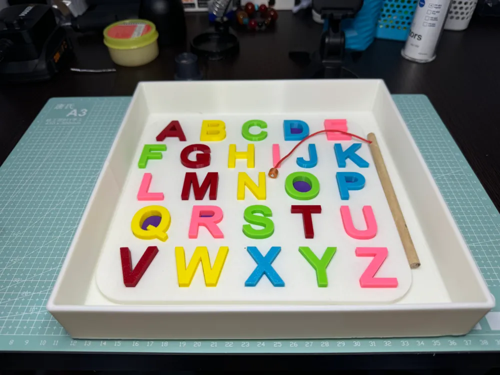 Alphabet fishing with magnet by Mr.NeoVN - MakerWorld