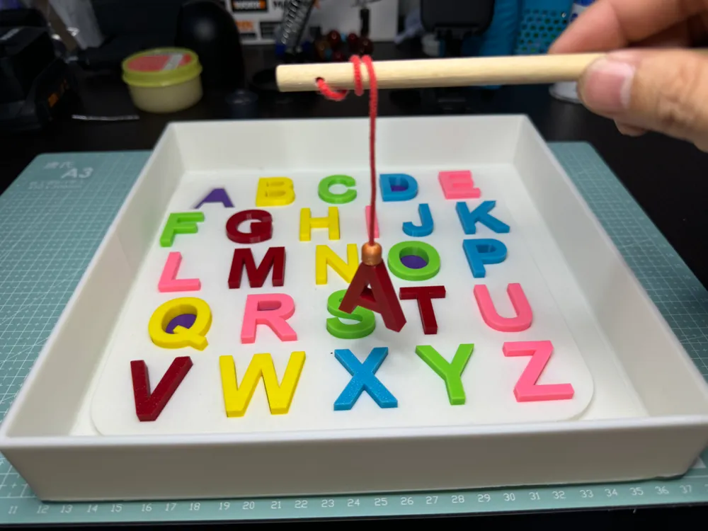 Alphabet fishing with magnet by Mr.NeoVN - MakerWorld