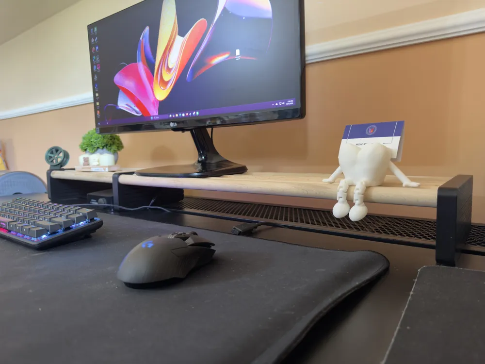 Wooden Dowels Desk Stand/Shelf - Free 3D Print Model - MakerWorld