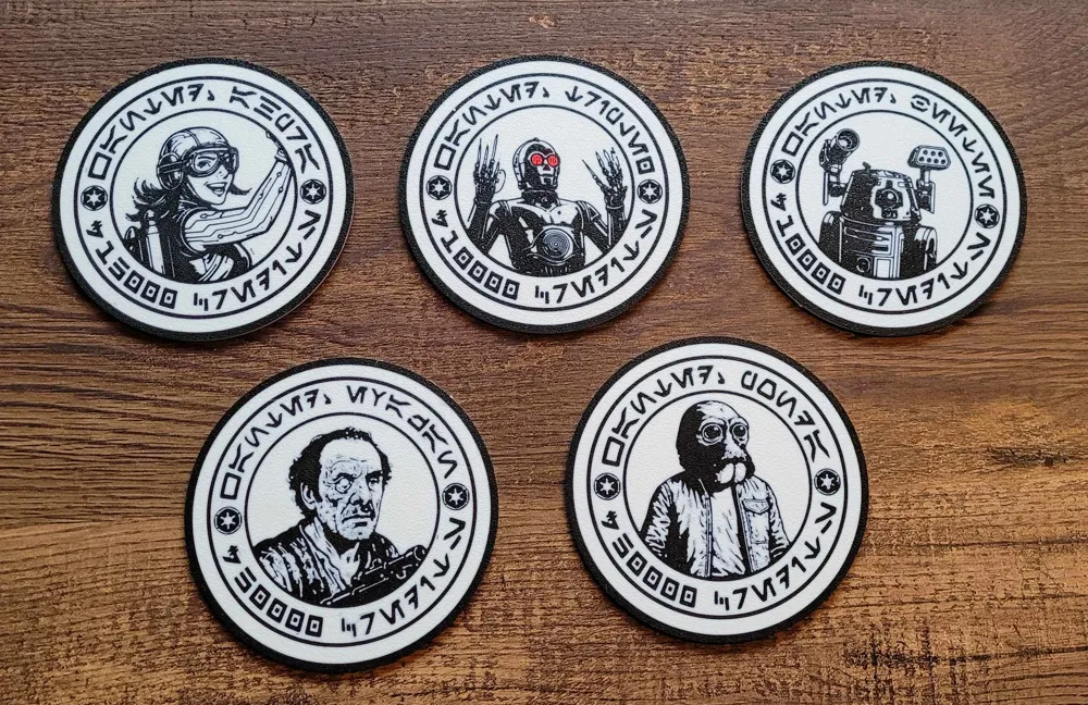 Star Wars - Wanted Coasters by The Arcane Nook MakerWorld: Download ...