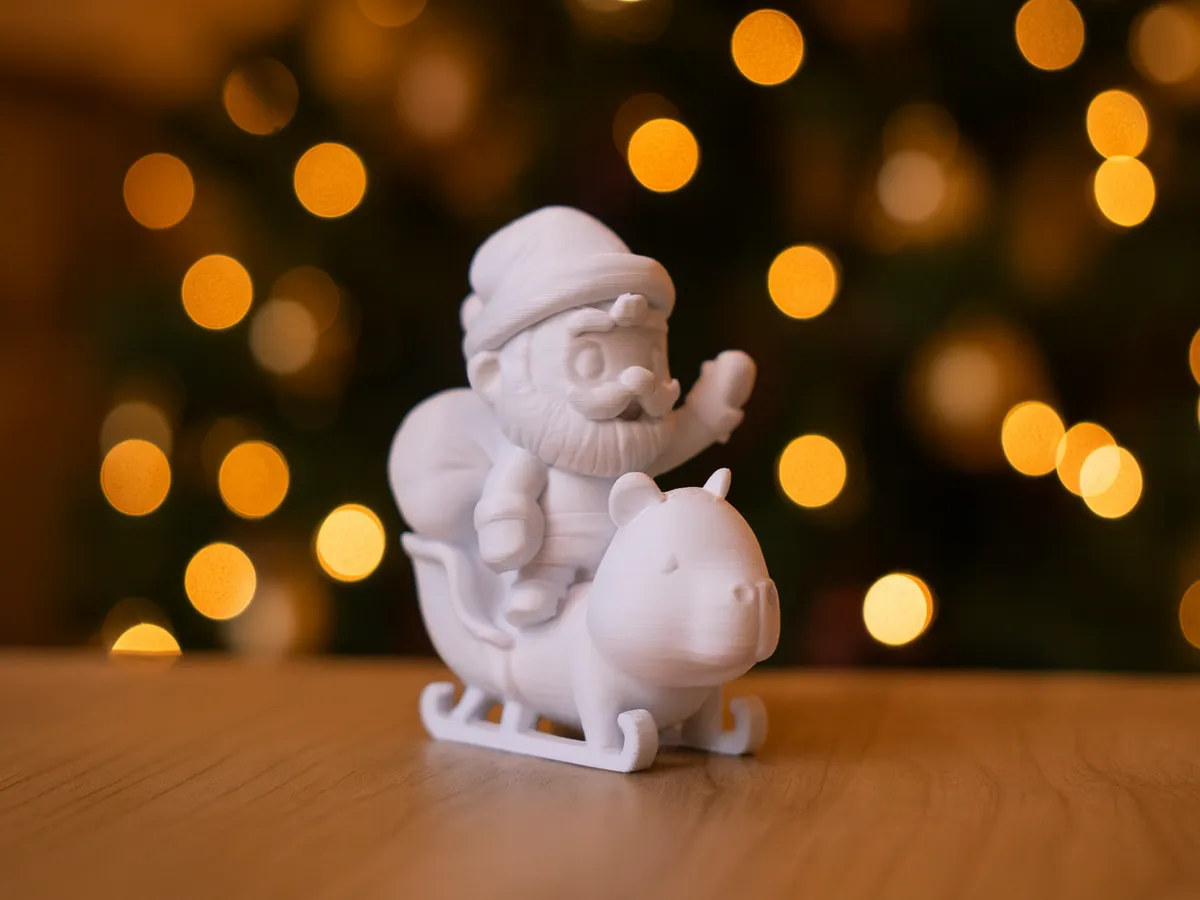 Chibi Santa Claus on Capybara Sleigh by 3dStain MakerWorld: Download ...