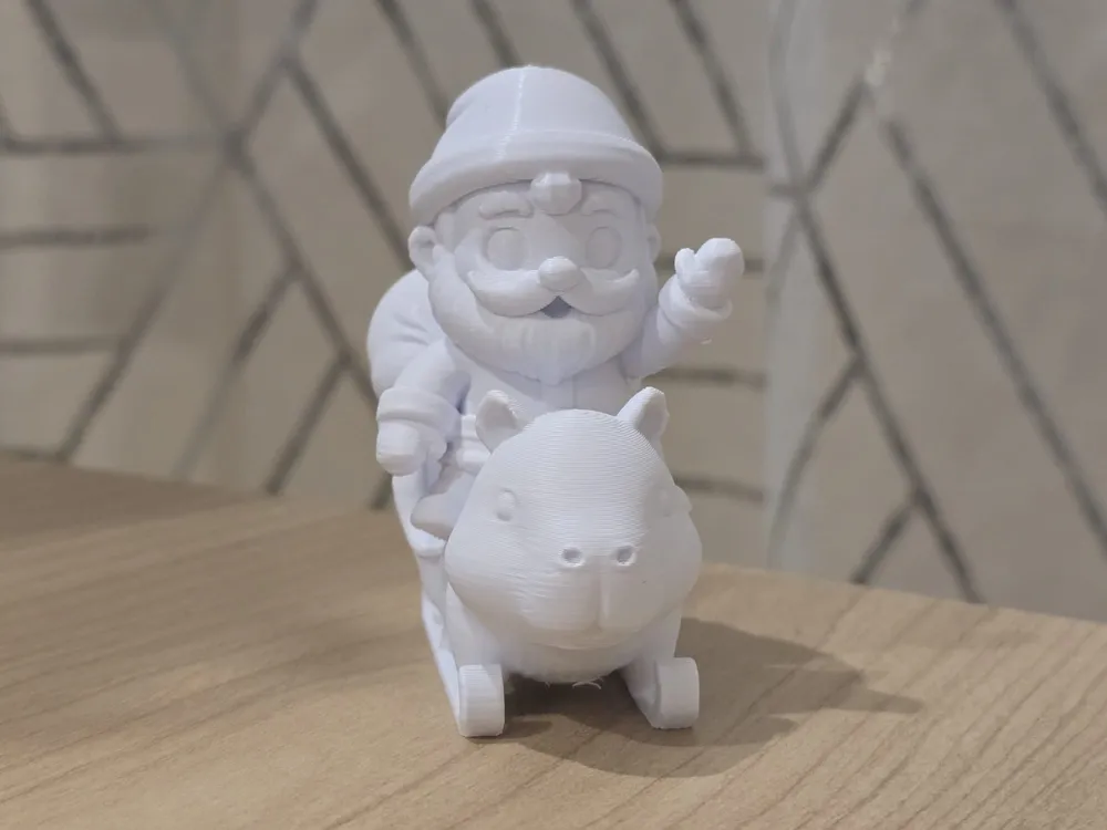Chibi Santa Claus on Capybara Sleigh by 3dStain MakerWorld: Download ...