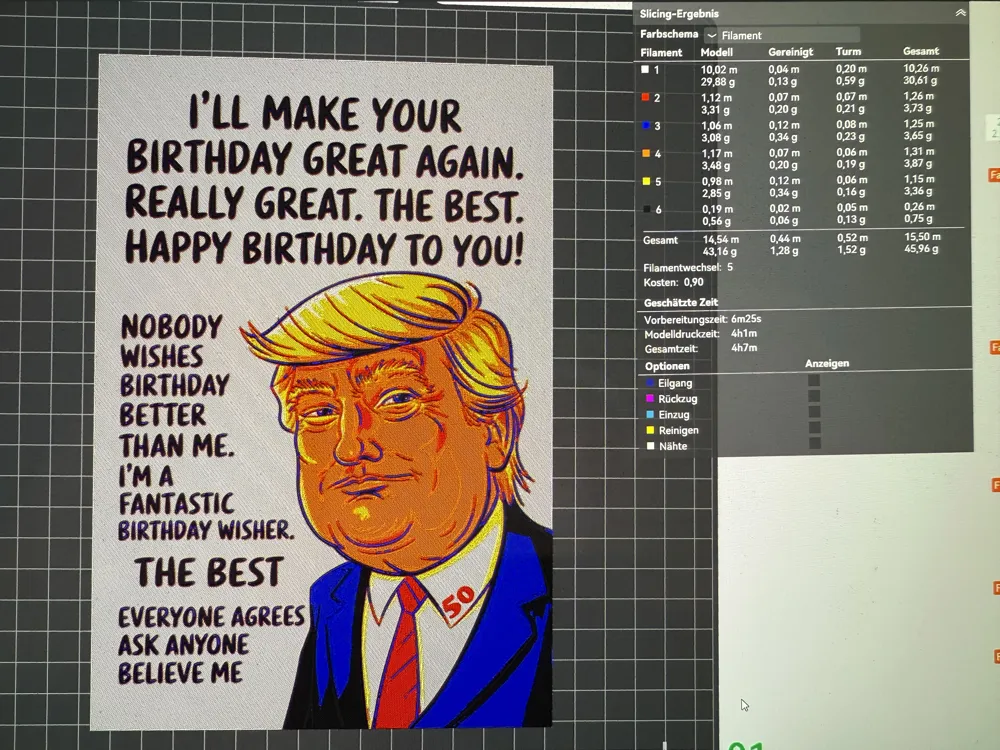 Birthday card - Make Birthday Great Again :) by LeFloNz MakerWorld ...