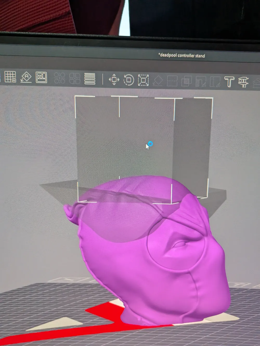 Deadpool controller stand AND negative cutout - Free 3D Print Model ...