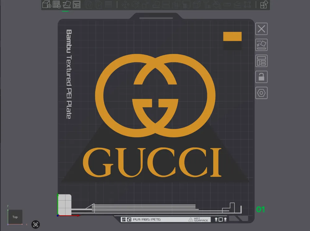 Decorative Gucci logo by RE3D Prints & Laser Engraving MakerWorld ...