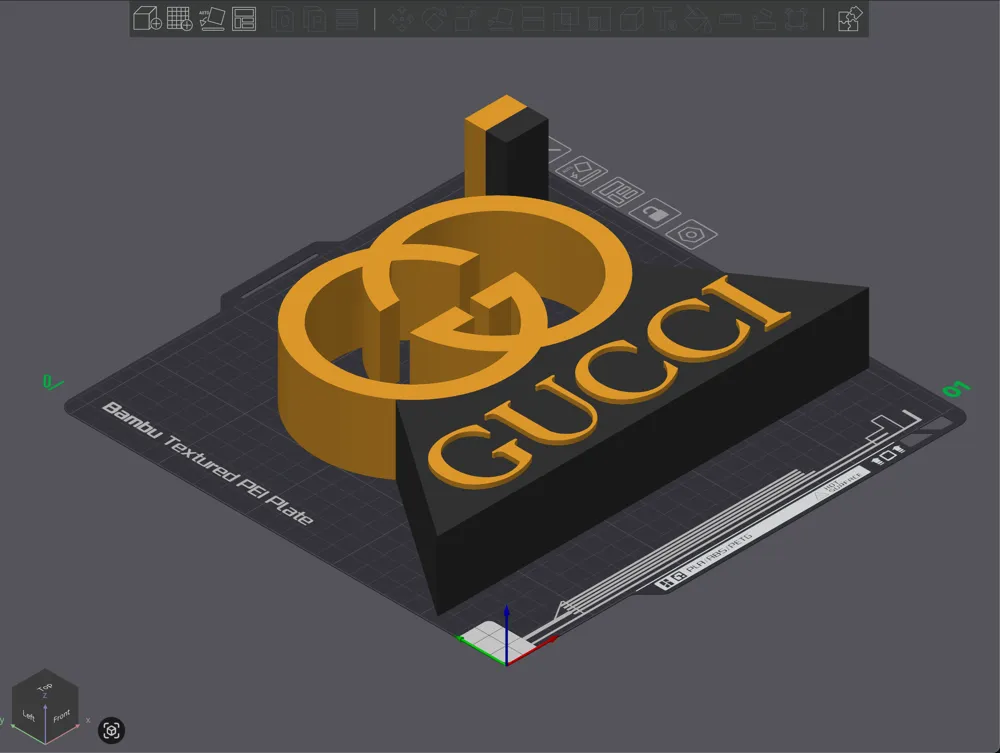 Decorative Gucci logo by RE3D Prints & Laser Engraving MakerWorld ...