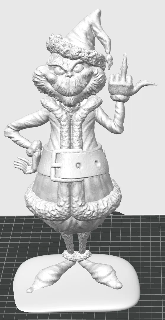 Grinch Flipping The Bird by Kuzies423 - MakerWorld