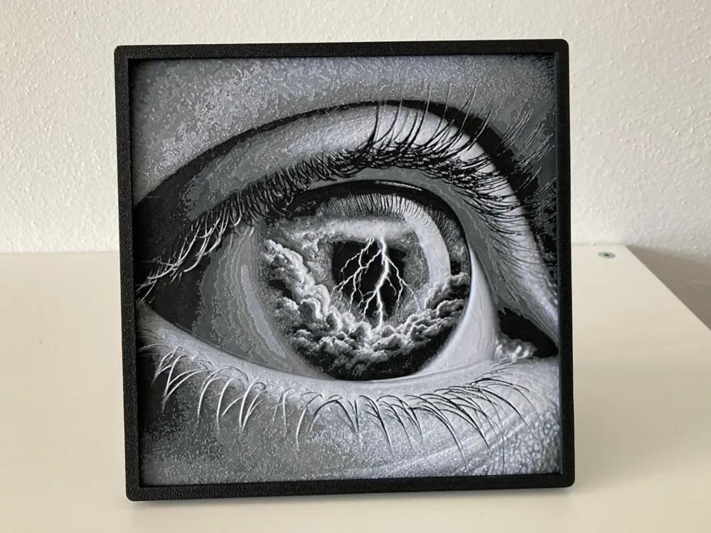 Thunder Eye - HueForge by GrayLite MakerWorld: Download Free 3D Models