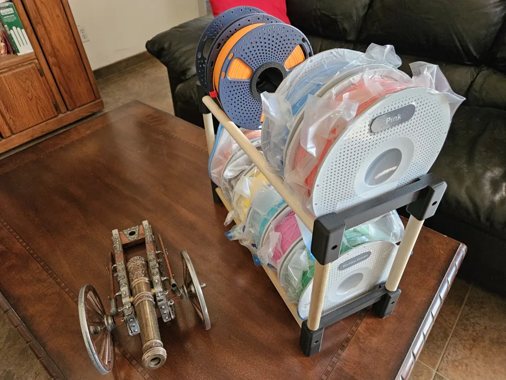 Modular Filament Rack - Round by Derek MakerWorld: Download Free 3D Models