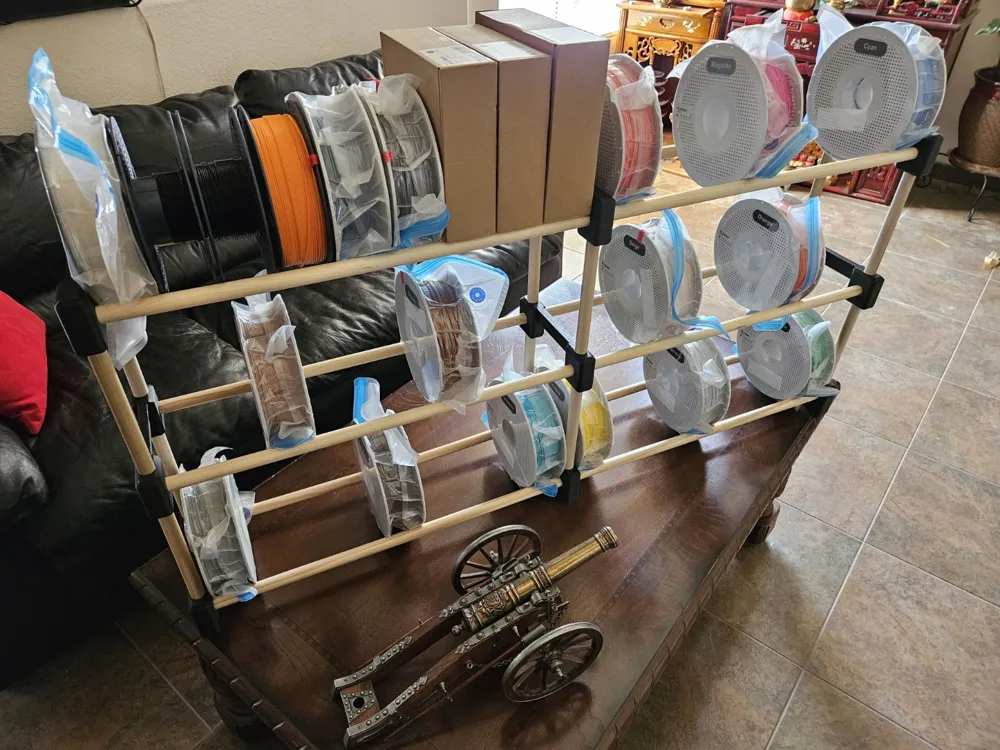 Modular Filament Rack - Round by Derek MakerWorld: Download Free 3D Models