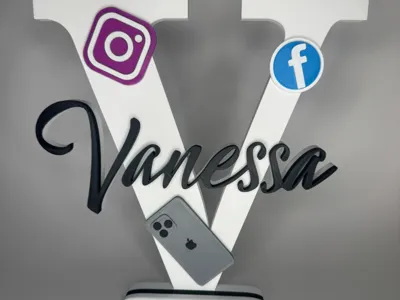 3D Name Sign - Vanessa - Free 3D Print Model - MakerWorld