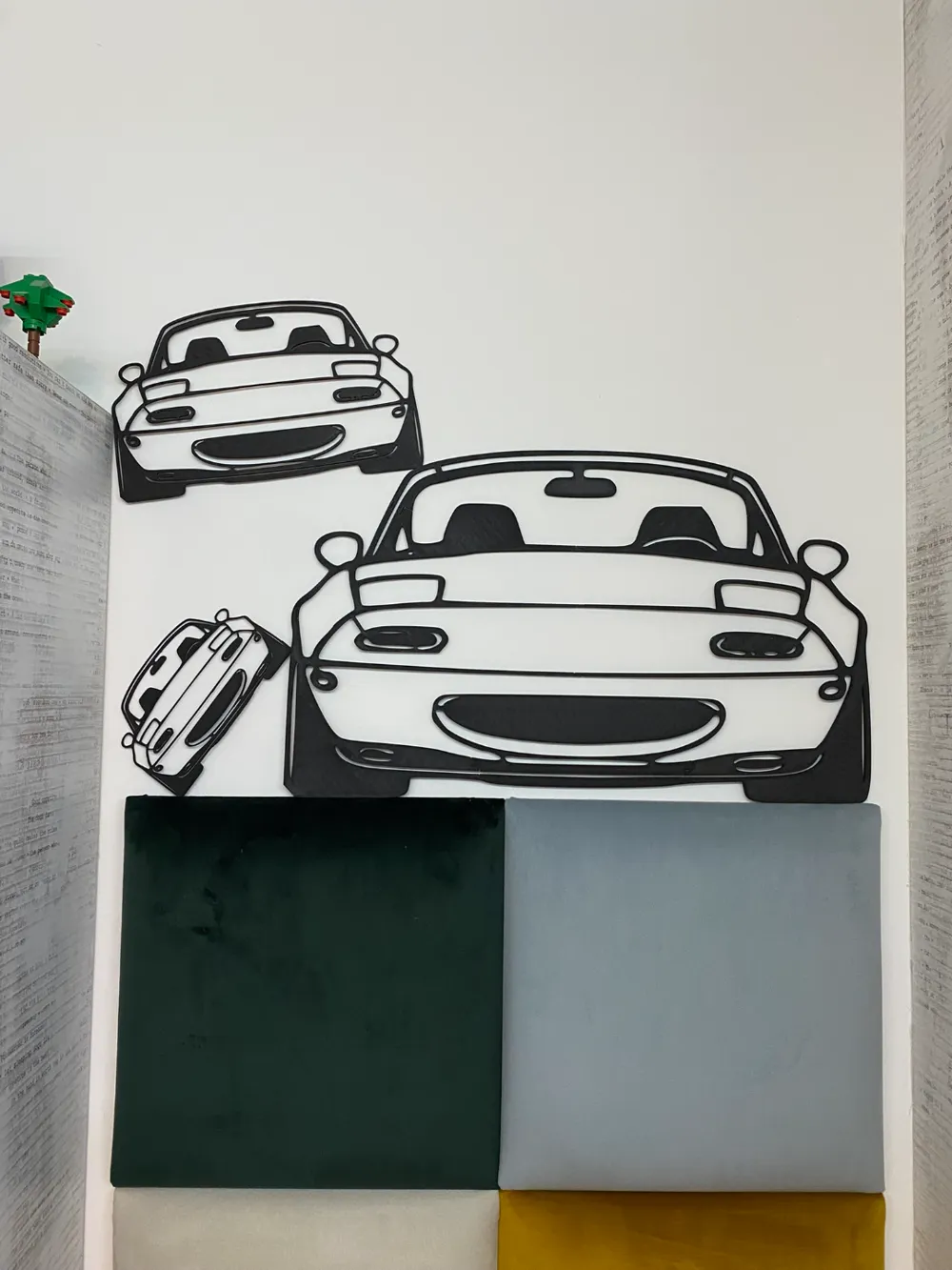 Mazda MX-5 Miata 2D Line-art wall decoration - Free 3D Print Model ...