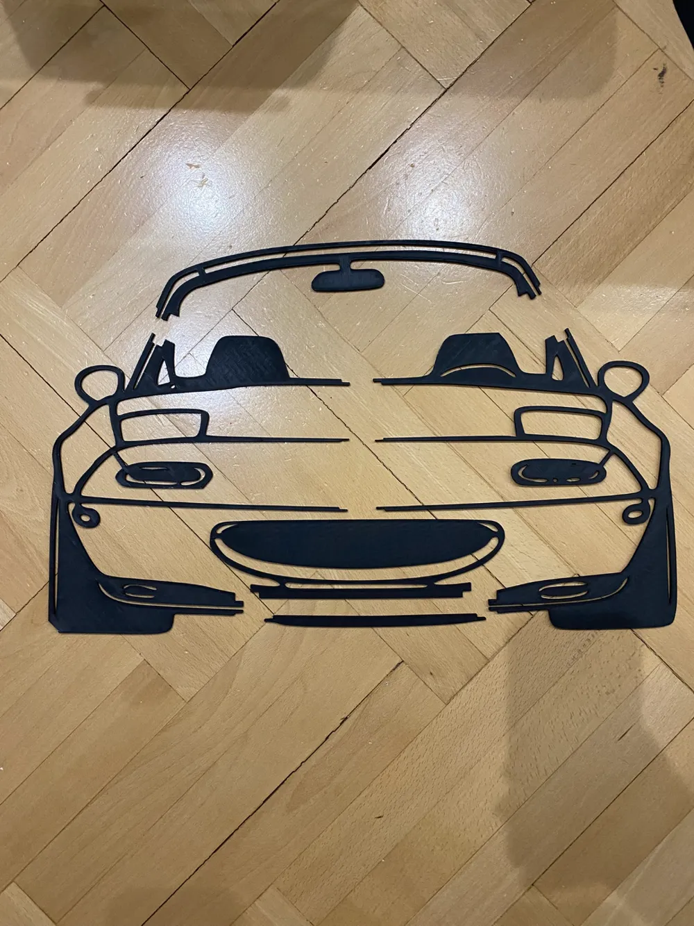 Mazda MX-5 Miata 2D Line-art wall decoration by PrzemoDJ - MakerWorld