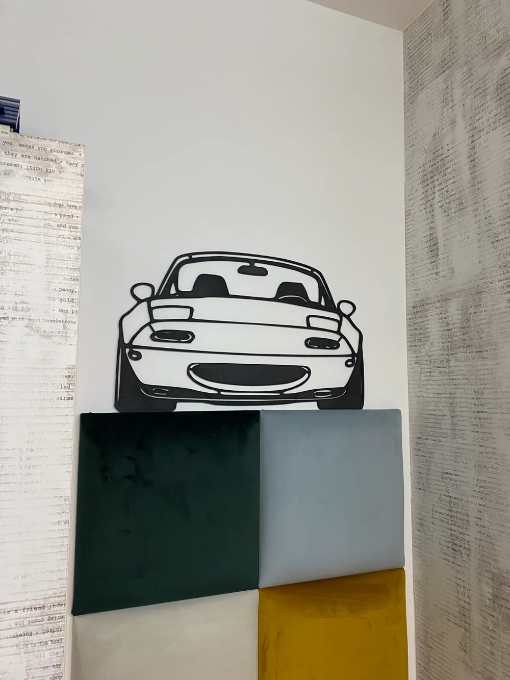 Mazda MX-5 Miata 2D Line-art wall decoration - Free 3D Print Model ...