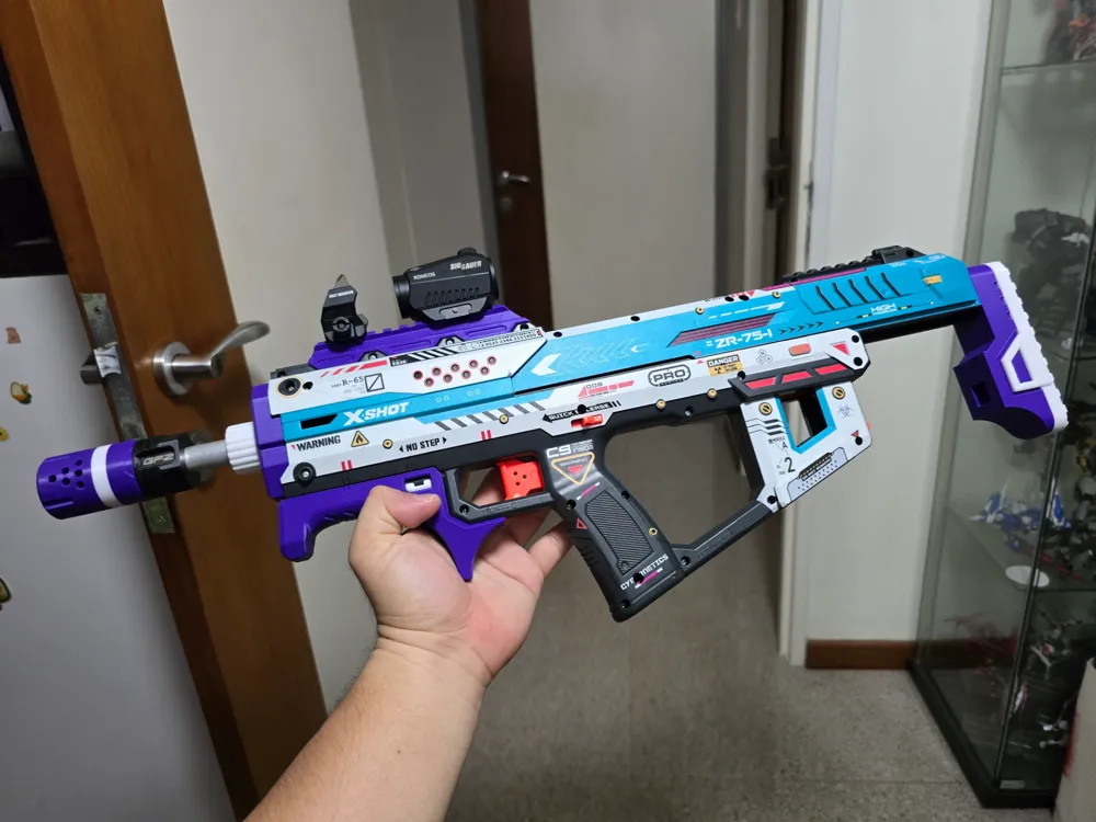 X-shot Fury X Buttstock nerf by CJdoesNerf MakerWorld: Download Free 3D Models