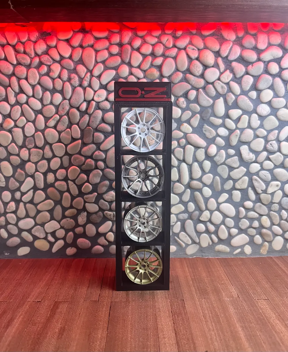 miniature rim display bookshelf 1:18 diorama by pierblebee - MakerWorld