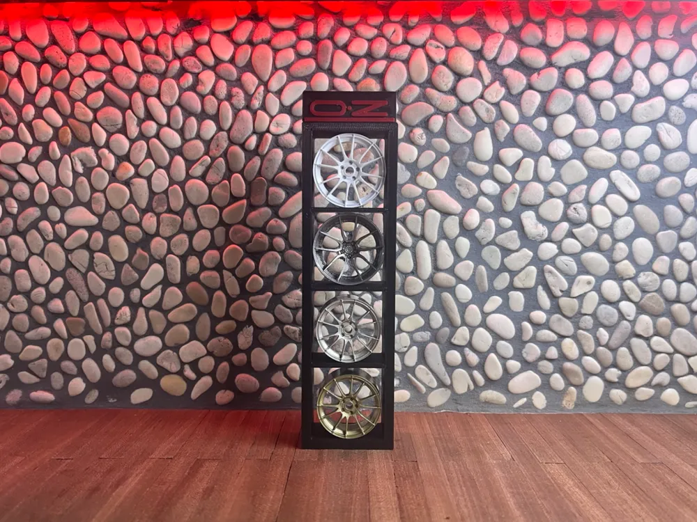 miniature rim display bookshelf 1:18 diorama by pierblebee - MakerWorld