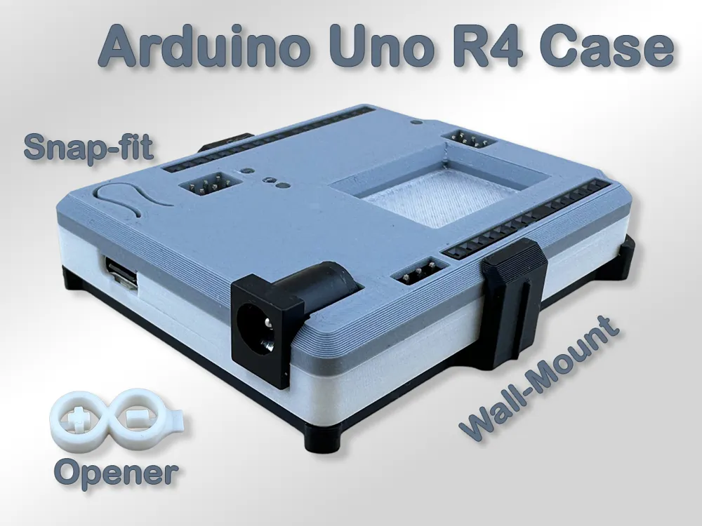 Arduino Uno R4 Case Kit - Snap-fit - Wall Mount by i-BoxIt MakerWorld ...