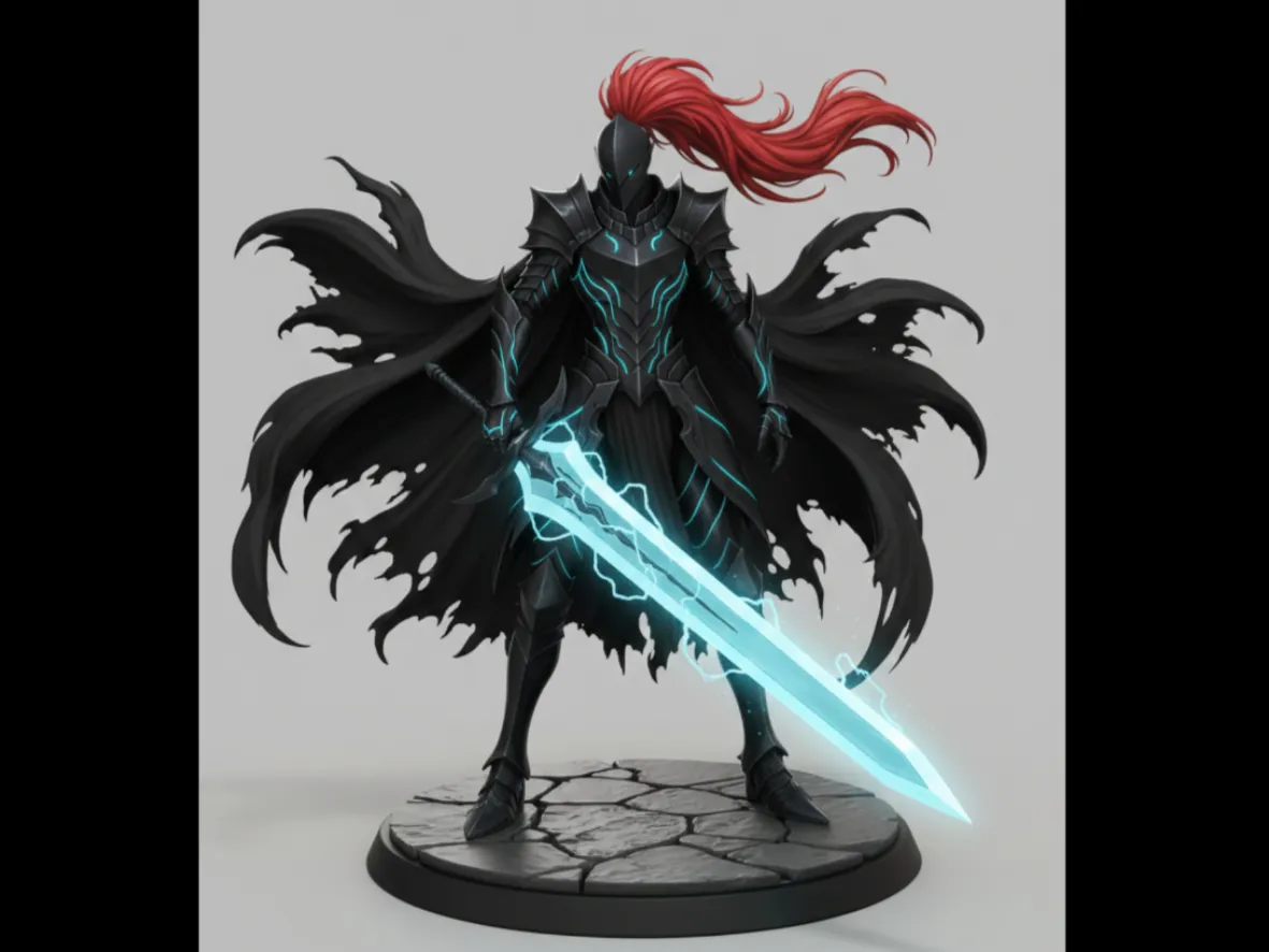 Shadow Knight Igris - 15cm Dark Fantasy Figure - Free 3D Print Model ...