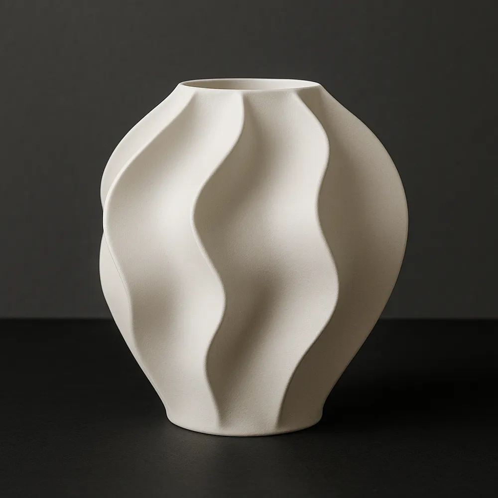 The Waves Vase – Organic Elegance - Free 3D Print Model - MakerWorld