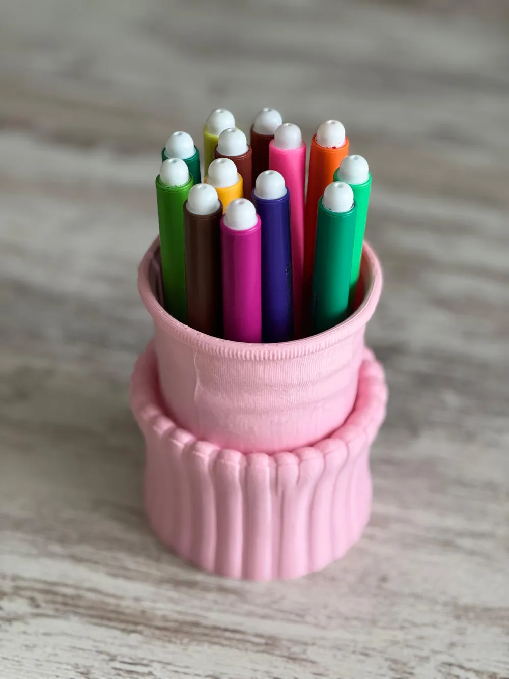 Christmas Sock/Scarf Planter & Pen Holder - Free 3D Print Model ...