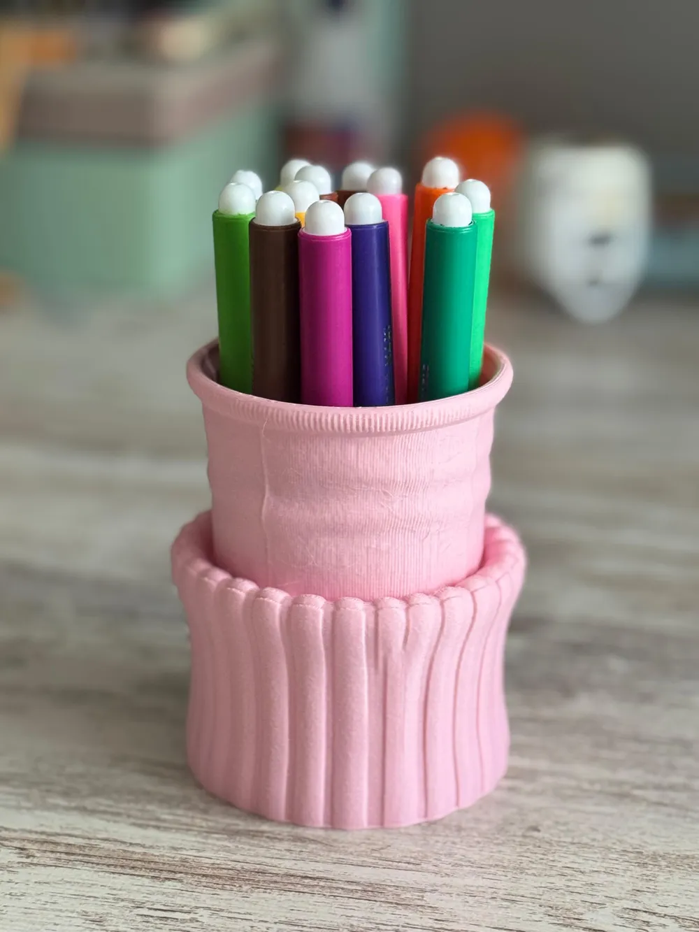 Christmas Sock/Scarf Planter & Pen Holder - Free 3D Print Model ...