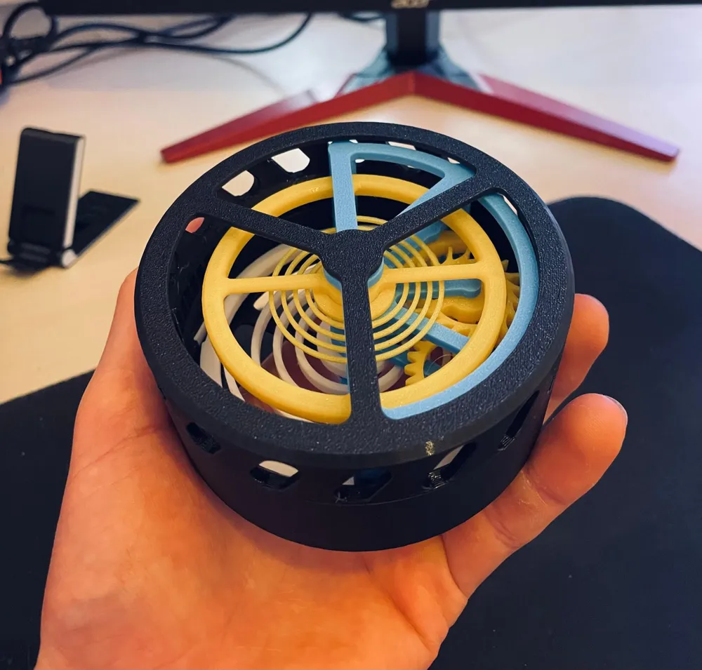 Clock Escapement Mechanism Desk Toy - Free 3D Print Model - MakerWorld