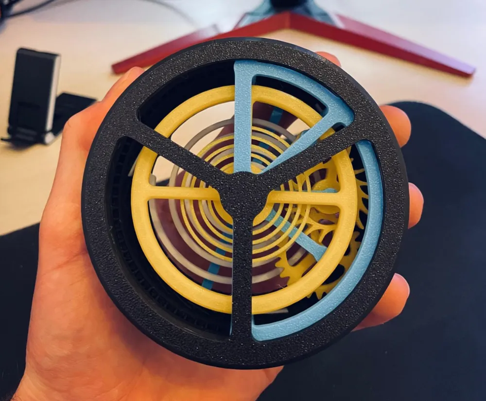 Clock Escapement Mechanism Desk Toy - Free 3D Print Model - MakerWorld