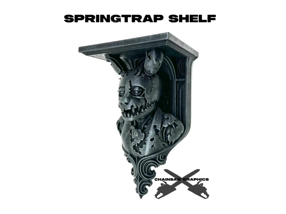 Five Nights at Freddys Springtrap wall shelf - Free 3D Print Model ...