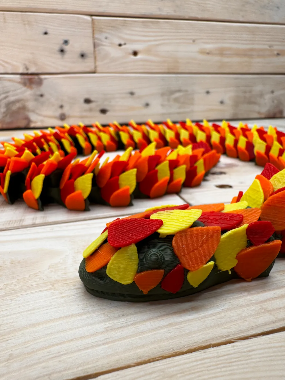 colours of fall leaf snake by ENIQUE3D MakerWorld: Download Free 3D Models